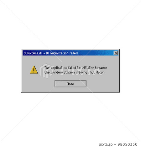 Error window message, computer system warning...のイラスト素材 [98050350] - PIXTA