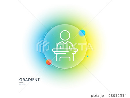 Election candidate line icon. Gradient blur...のイラスト素材 [98052554] - PIXTA