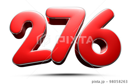 Number 276 red 3D.のイラスト素材 [98058263] - PIXTA