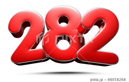 Number 282 red 3D.のイラスト素材 [98058268] - PIXTA