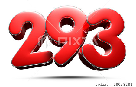 Number 293 red 3D.のイラスト素材 [98058281] - PIXTA