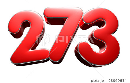 Number 273 red 3D.のイラスト素材 [98060654] - PIXTA
