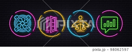 Court judge, Computer fan and Open door minimal...のイラスト素材 [98062597] - PIXTA