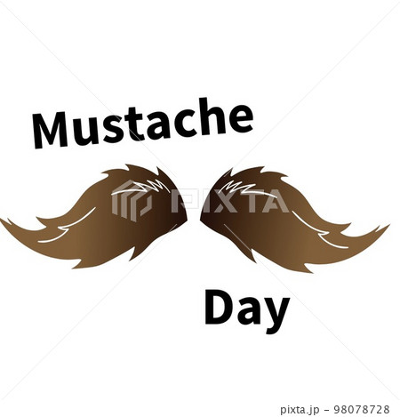 Digitally generated image of mustache day text...のイラスト素材 [98078728] - PIXTA