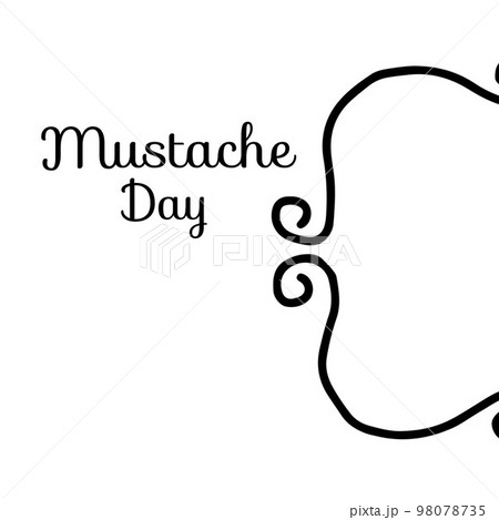 Digitally generated image of mustache day text...のイラスト素材 [98078735] - PIXTA