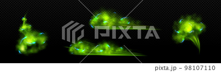 Green fog, toxic steam or wind blowsのイラスト素材 [98107110] - PIXTA