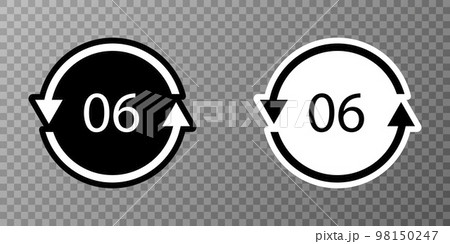 PS 06 recycling code symbol. Plastic recycling...のイラスト素材 [98150247] - PIXTA
