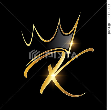 Split Gold Letter K Designs