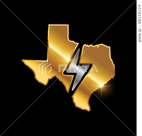 Golden Texas Map Vector Signのイラスト素材 [98159724] - PIXTA