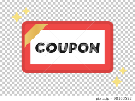 Simple coupon illustration/icon material -... - Stock Illustration ...