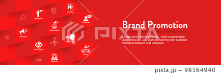 Brand Promotion Icon Set with Web Header Bannerのイラスト素材 [98164940] - PIXTA