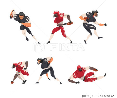 Cartoon Football Player Running