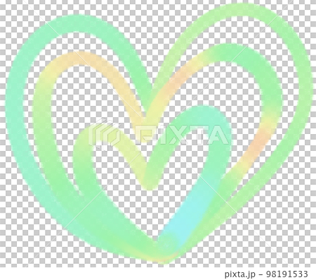 Rainbow line Heart illustrations - Stock Illustration [98191533] - PIXTA