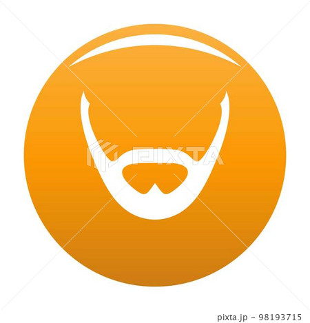 Beard and whiskers icon. Simple illustration of...のイラスト素材 [98193715 ...