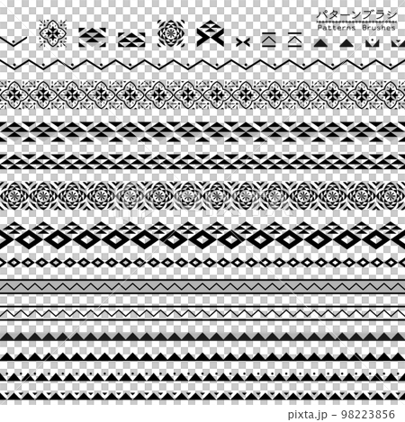 Ethnic pattern _ Geometric pattern line _... - Stock Illustration ...