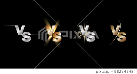 Vs sign set, versus gold silver and bronze game...のイラスト素材 [98224248 ...