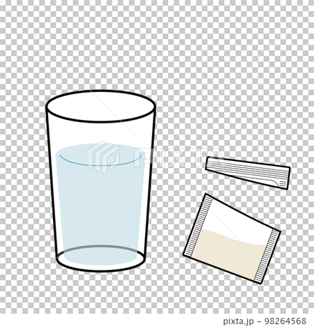 Drinking medicine illustration 03 powder medicine - Stock Illustration ...