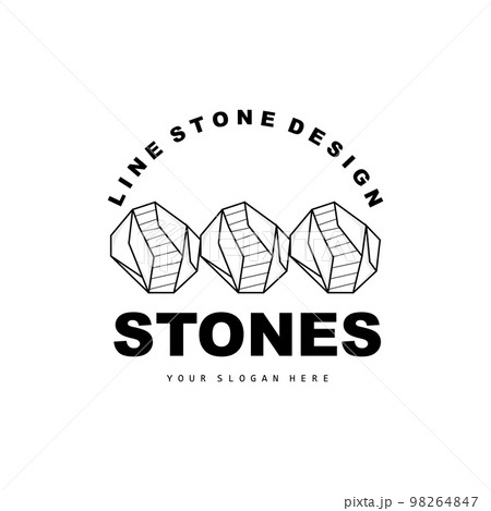 Stone Logo, Vector Stone Modern With Geometry...のイラスト素材 [98264847] - PIXTA