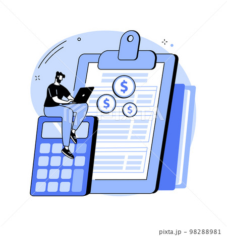 Net income calculating abstract concept vector...のイラスト素材 [98288981] - PIXTA