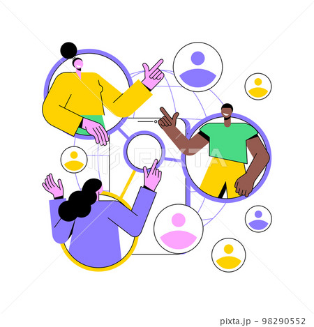 Mobile collaboration abstract concept vector...のイラスト素材 [98290552] - PIXTA