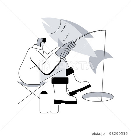 Ice Fishing Clip Art An Illustration Of A Fish In Ice Ice Fishing