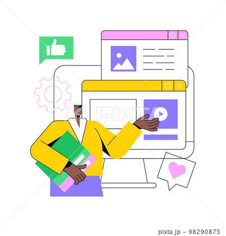 Content aggregator abstract concept vector...のイラスト素材 [98290875] - PIXTA