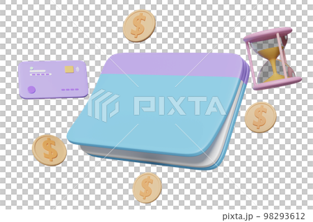 3d bank account book, passbook with money...のイラスト素材 [98293612] - PIXTA