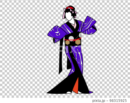 kabuki female role - Stock Illustration [98315925] - PIXTA