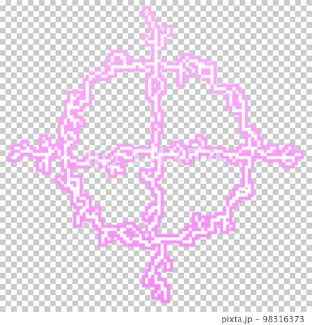 Lightning scope pixel art (pink) - Stock Illustration [98316373] - PIXTA