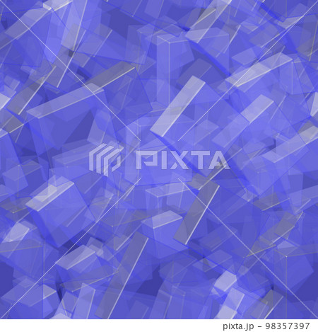 Transparent Blue Tiles Seamless Pattern, 3D...のイラスト素材 [98357397] - PIXTA