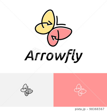 Butterfly Arrow Fly Flow Line Business Logoのイラスト素材 [98366567] - PIXTA