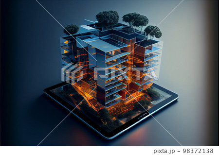 Project visualization using augmented reality...のイラスト素材 [98372138] - PIXTA