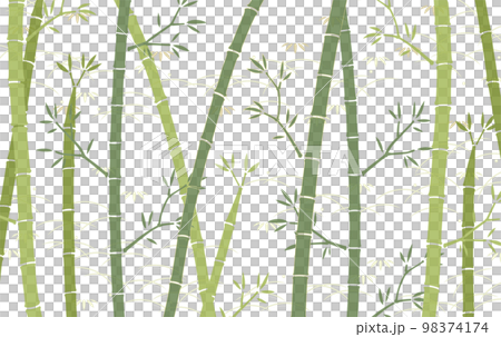 Transparent background bamboo and Japanese... - Stock Illustration ...