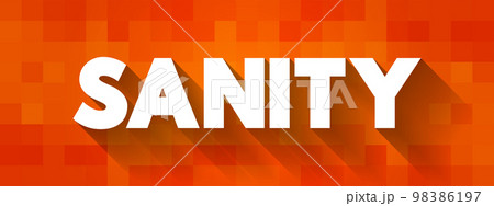 Sanity text quote, concept backgroundのイラスト素材 [98386197] - PIXTA