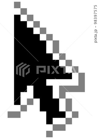 8ビット風レトロなドットの矢印 マウスのポインター カーソルのベクターイラストのイラスト素材 [98397575] - PIXTA