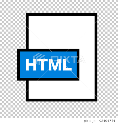 シンプルなHTMLファイルのアイコン。HTML拡張子。ベクター。のイラスト素材 [98404714] - PIXTA