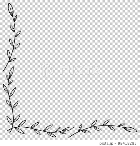 Botanical corner frame vector material of... - Stock Illustration ...