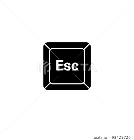 Esc button key vector icon. Escape keyboard...のイラスト素材 [98425720] - PIXTA