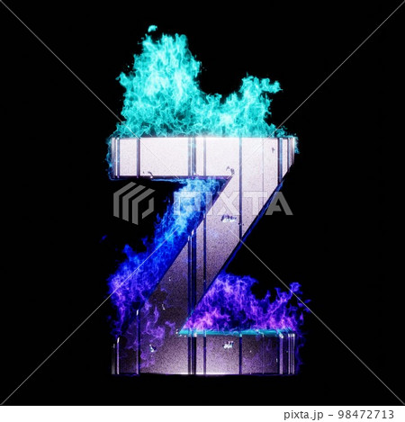 Blue Fire Letters A Z
