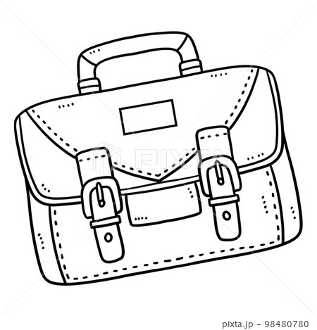 Briefcase Isolated Coloring Page for Kidsのイラスト素材 [98480780] - PIXTA