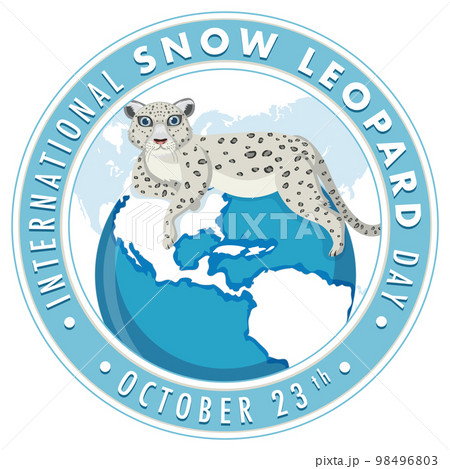 International Snow Leopard Day Banner Designのイラスト素材 [98496803] - PIXTA