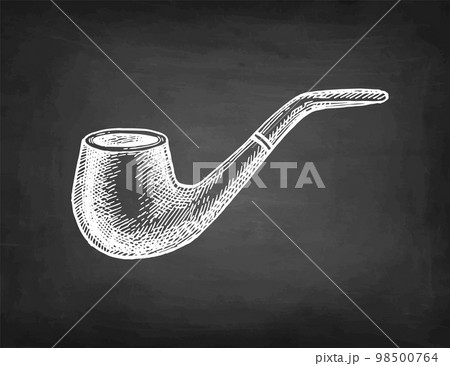Smoking pipe chalk sketch.のイラスト素材 [98500764] - PIXTA