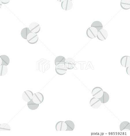 Round pill pattern seamless background texture...のイラスト素材 [98559281] - PIXTA