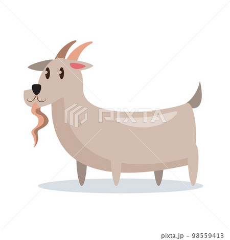 goat cartoon character vector illustrationのイラスト素材 [98559413] - PIXTA