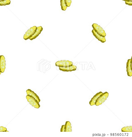 Salted cucumber pattern seamless background...のイラスト素材 [98560172] - PIXTA