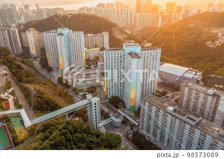 a Shun Lee district, kwun tong, hong kong 18...の写真素材 [98573089] - PIXTA