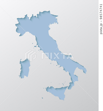 Vector map Italy, abstract inner shadowのイラスト素材 [98574741] - PIXTA