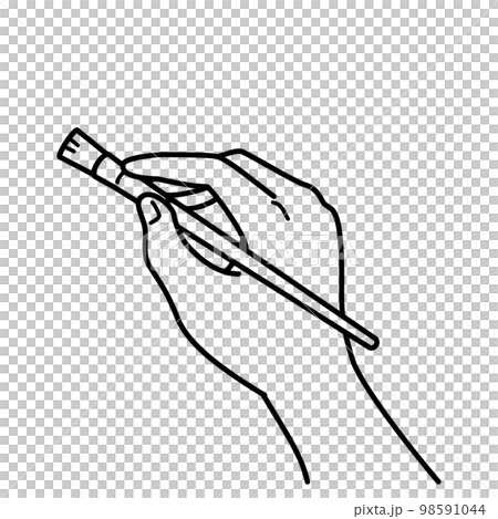 Hand draw paint flat brush black and white - Stock Illustration ...