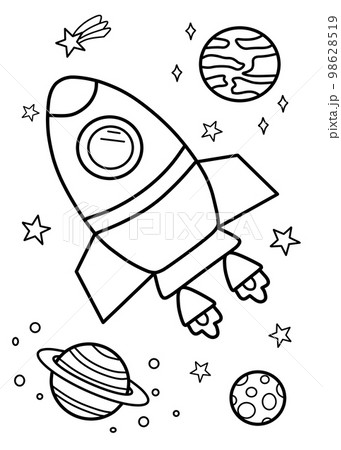 ロケットぬり絵