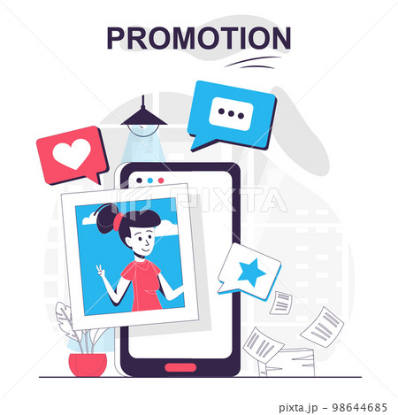 Promotion isolated cartoon concept. Digital...のイラスト素材 [98644685] - PIXTA